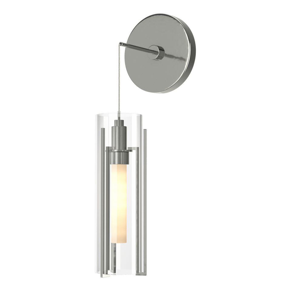 Exos Glass Mini Low Voltage Sconce - Sterling - Clear Glass by ...